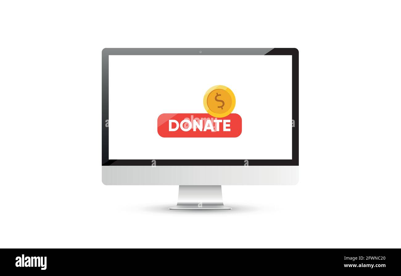 Donating money online Stock Vector Images - Alamy