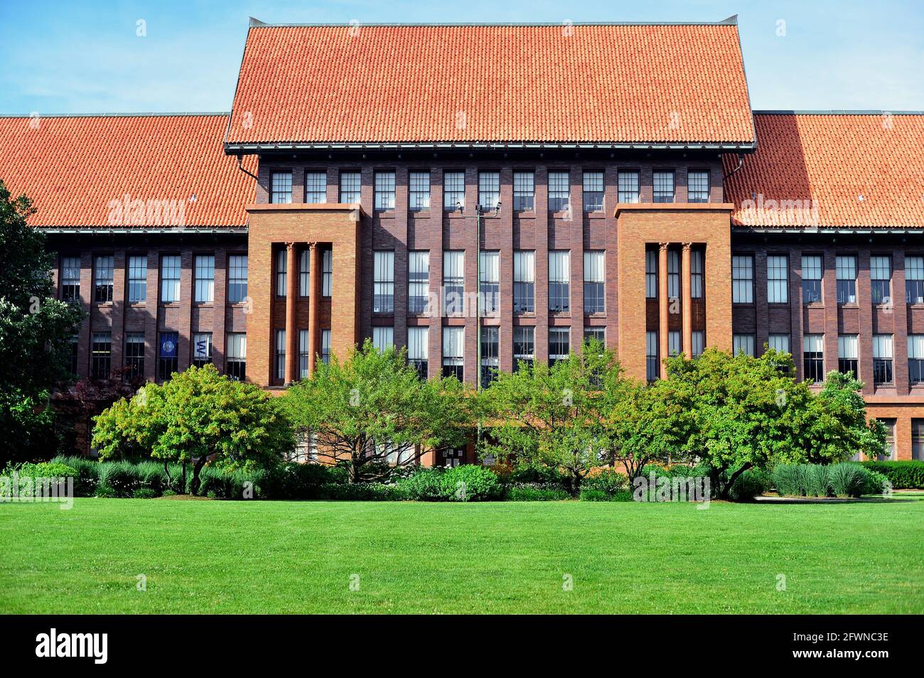Chicago, Illinois, USA. Carl Schurz High School in Chicago's Irving ...