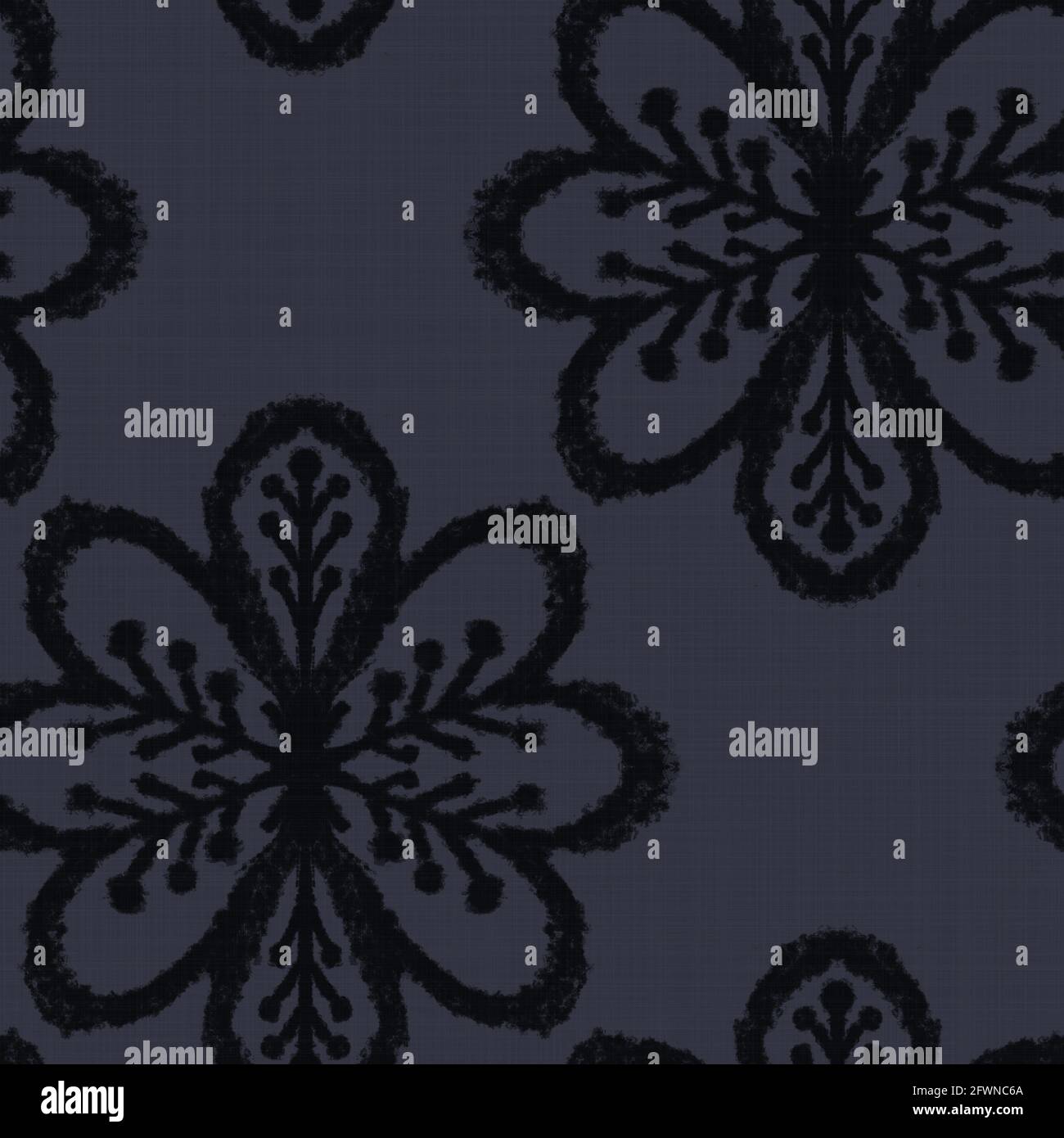 Seamless almost black ethnic rug motif pattern Stock Photo - Alamy