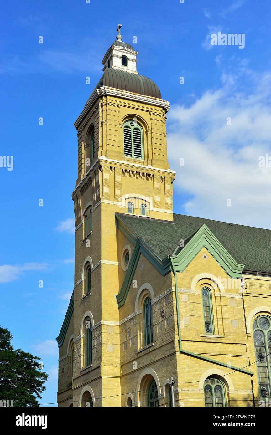 Chicago, Illinois, USA. Nativity of Our Lord Catholic Church the seat ...