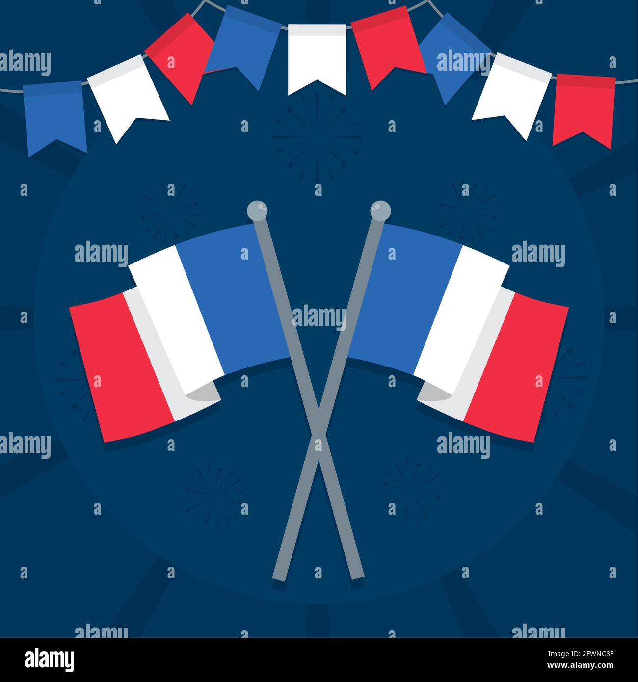 france pennants and crossed flags Stock Vector Image & Art - Alamy