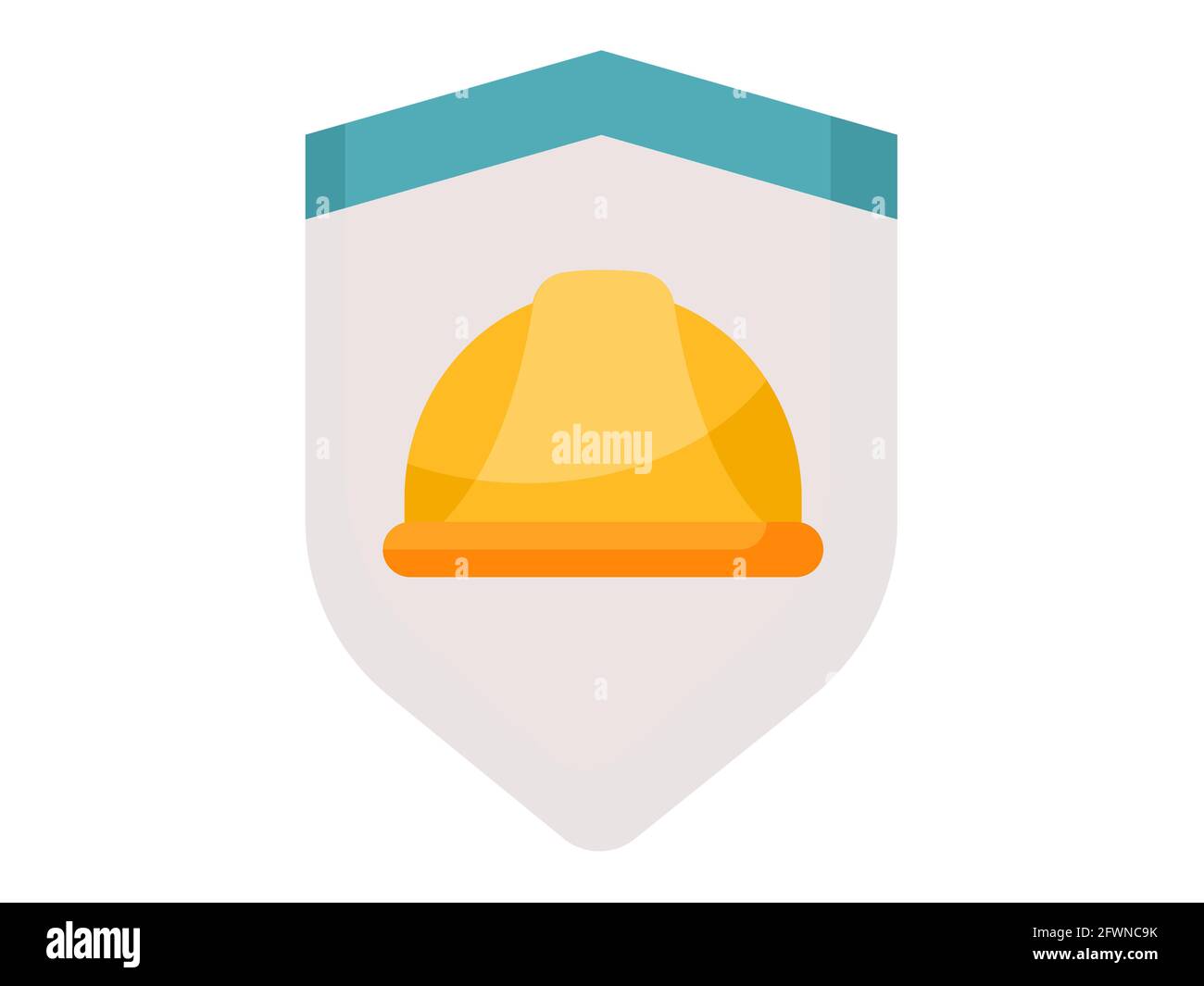 insurance labour protection shield single isolated icon with flat style ...
