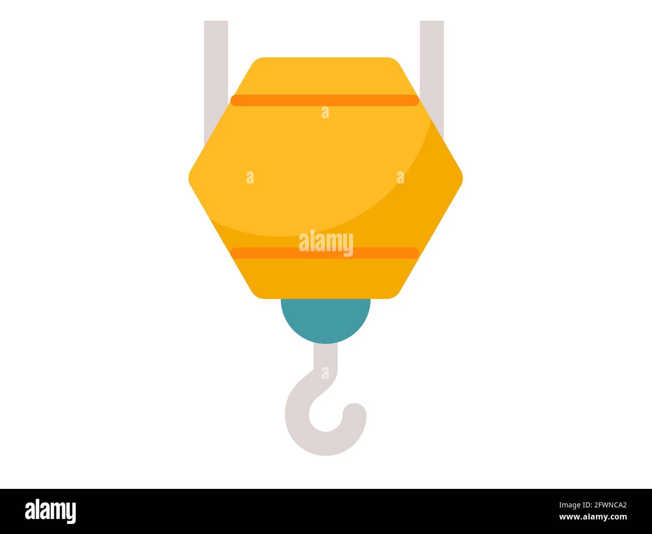crane construction single isolated icon with flat style vector ...