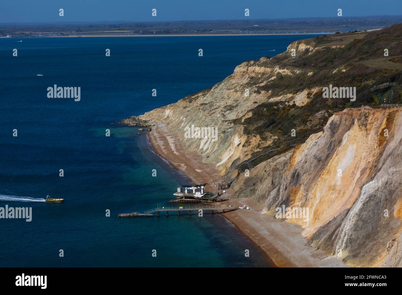 England, Isle of Wight, Alum Bay Stock Photo - Alamy