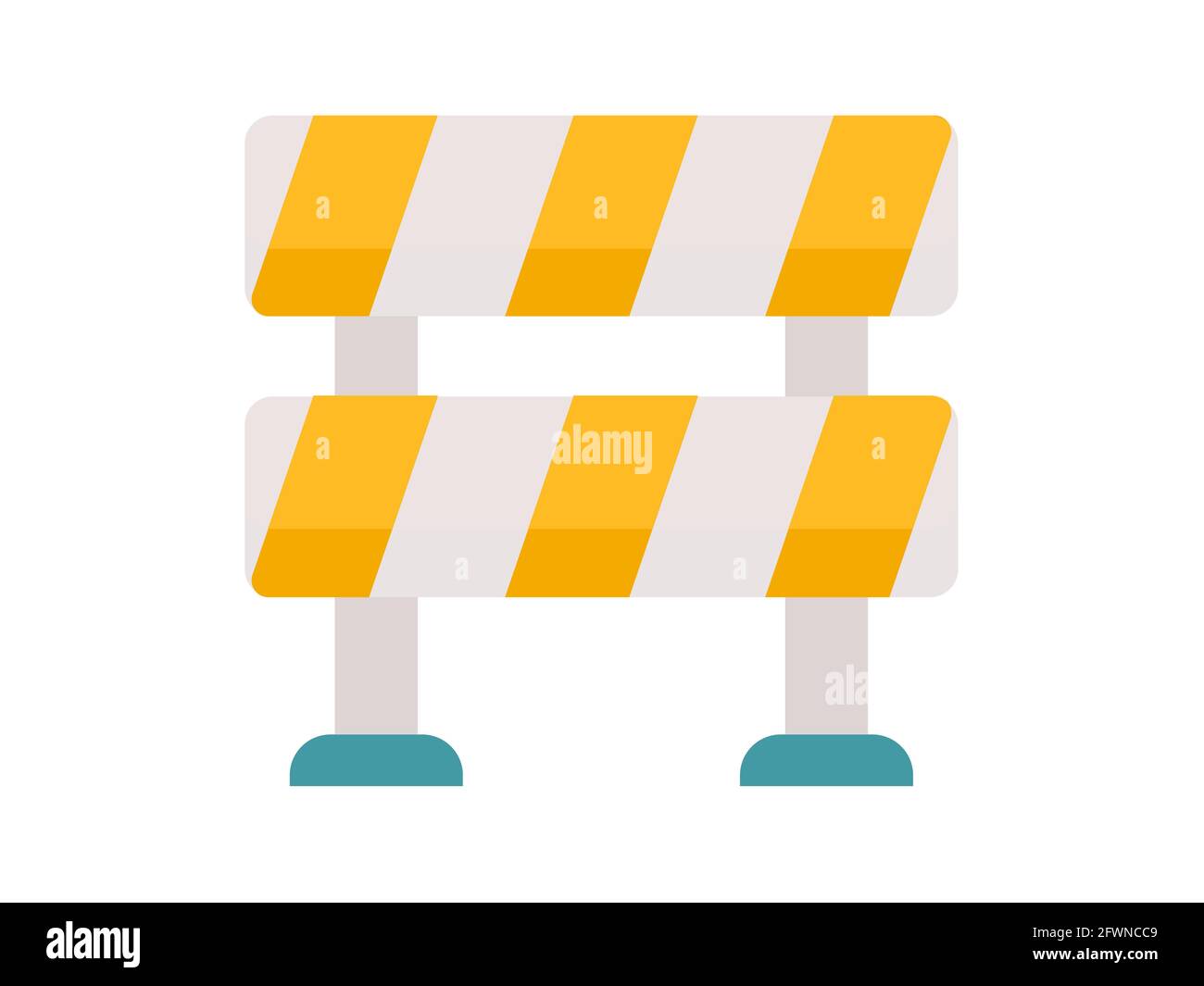 barrier road blockade single isolated icon with flat style vector ...