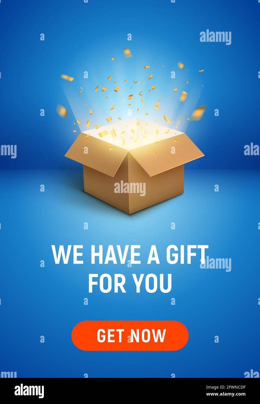 Gift box open explosive present vector illustration. Open gift box ...