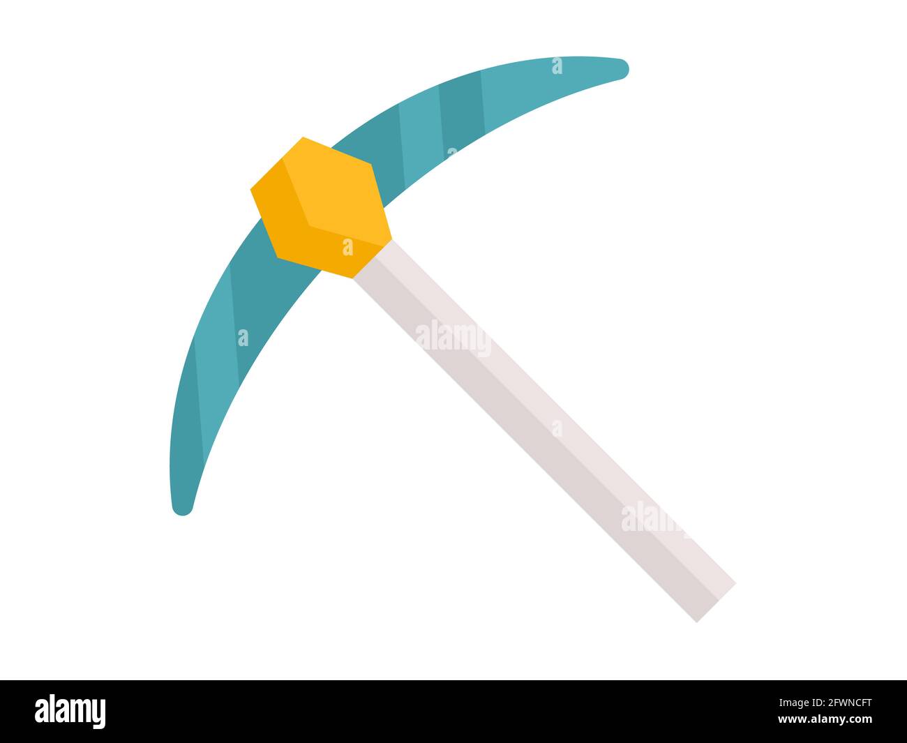 mining axe hammer single isolated icon with flat style vector ...
