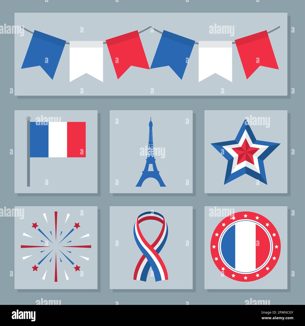 france icon set on background Stock Vector Image & Art - Alamy