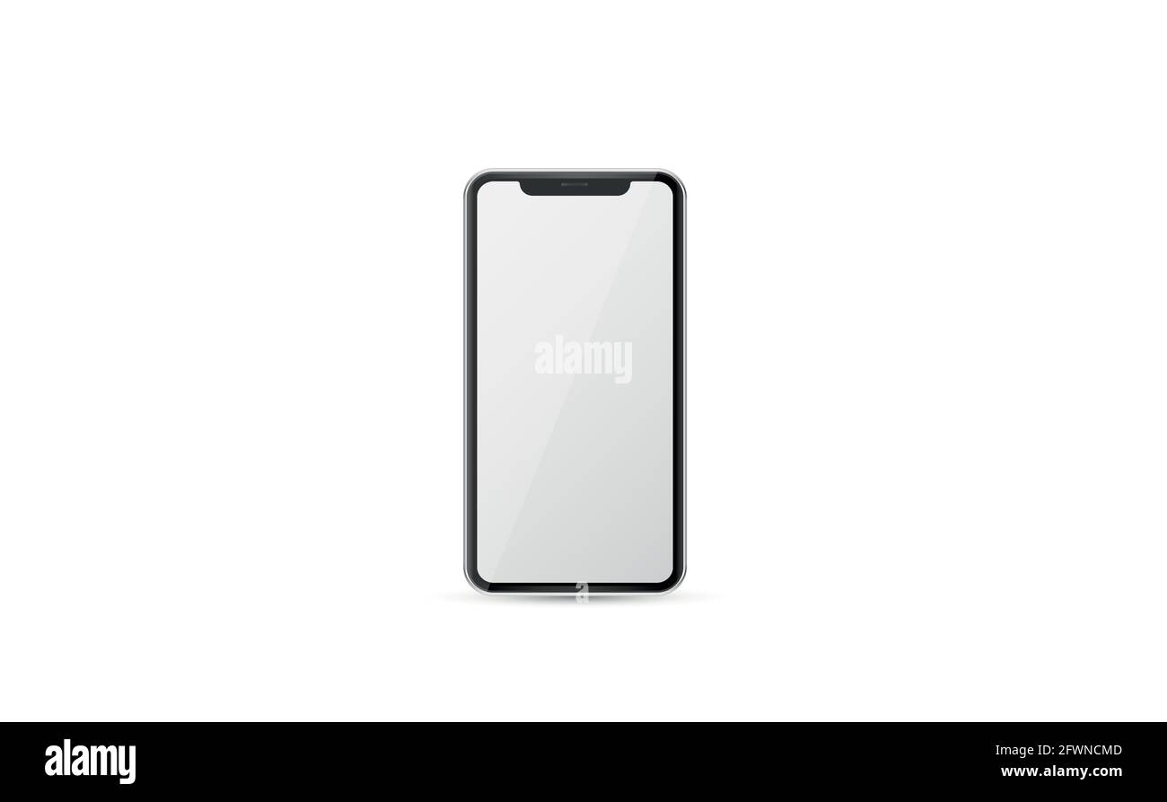 Frameless smartphone mock up with blank screen. Vector Stock Vector ...