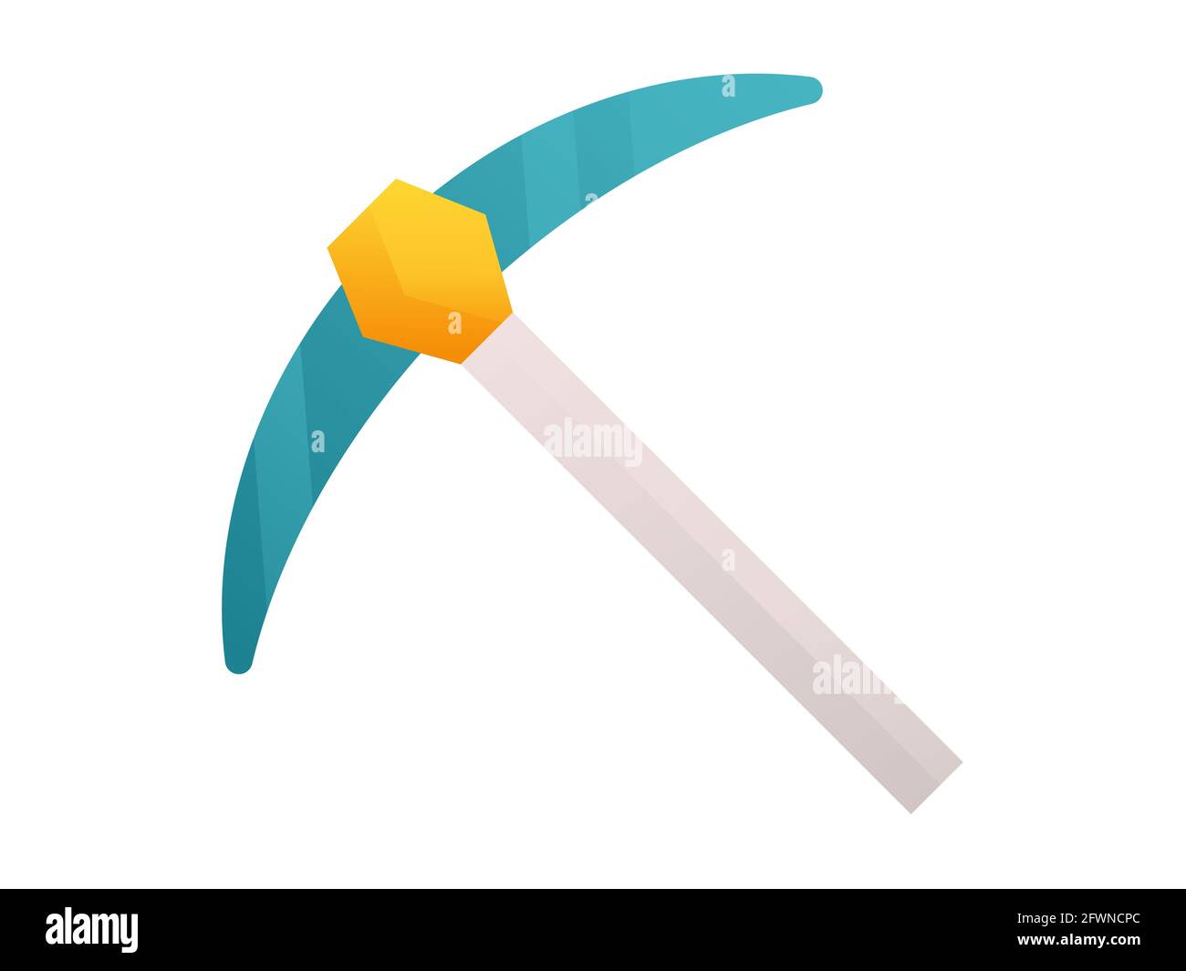 mining axe hammer single isolated icon with smooth style vector ...