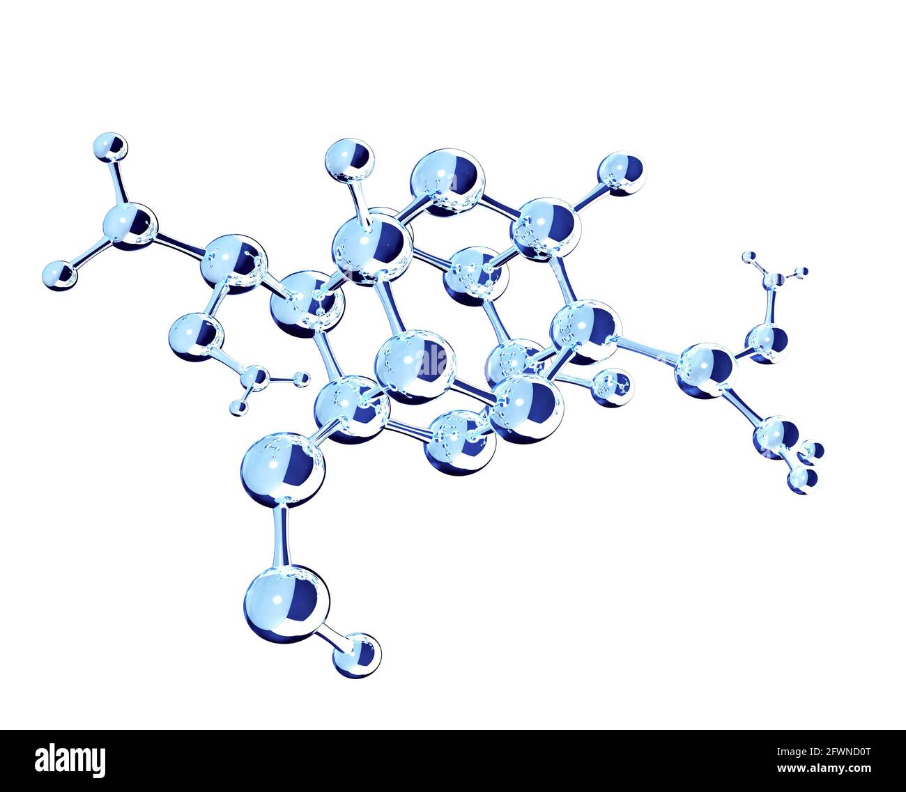 Models of abstract molecular structure. Isolated on white background ...