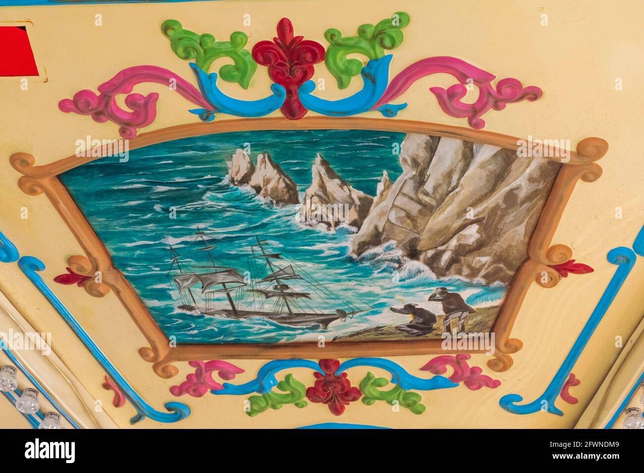 England, Isle of Wight, The Needles Landmark Attraction, Carousel ...