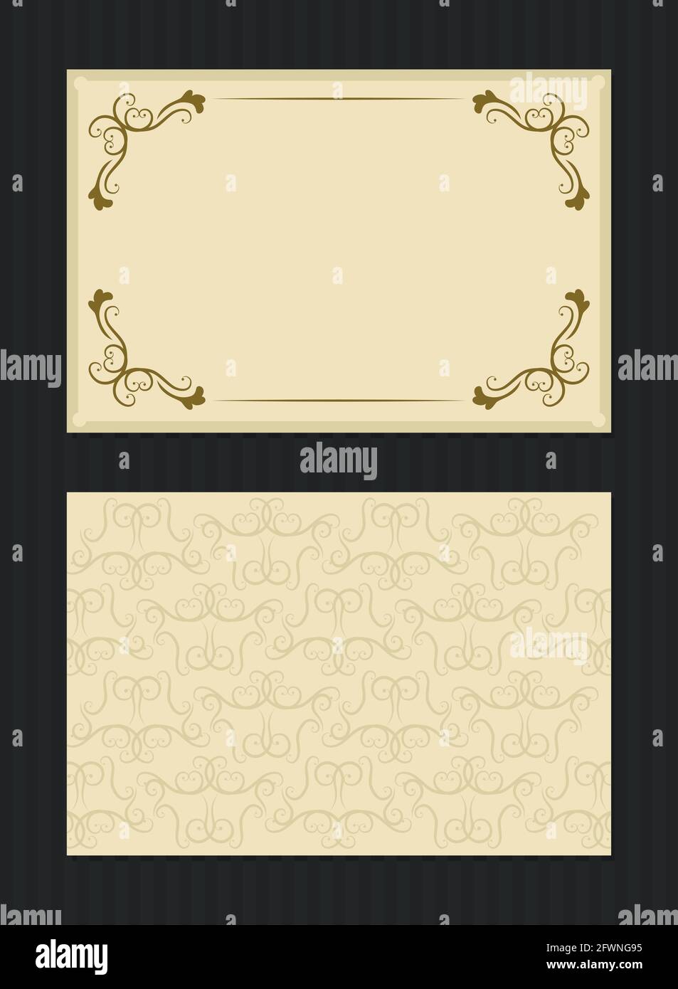 Decorative cards with vintage ornaments Stock Vector Image & Art - Alamy