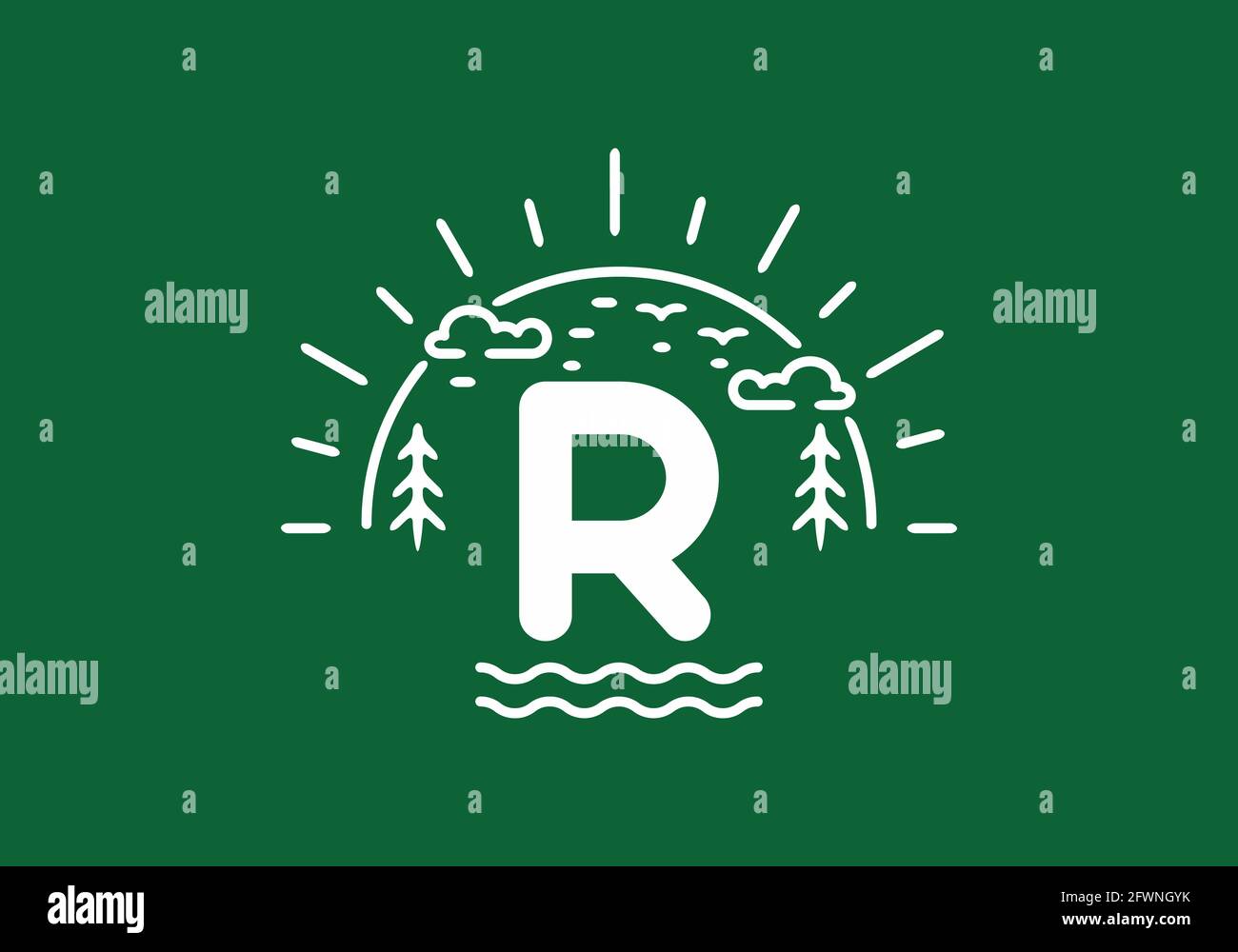 R badge Stock Vector Images - Alamy