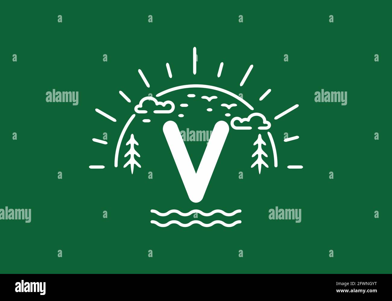 V shape tree Stock Vector Images - Alamy