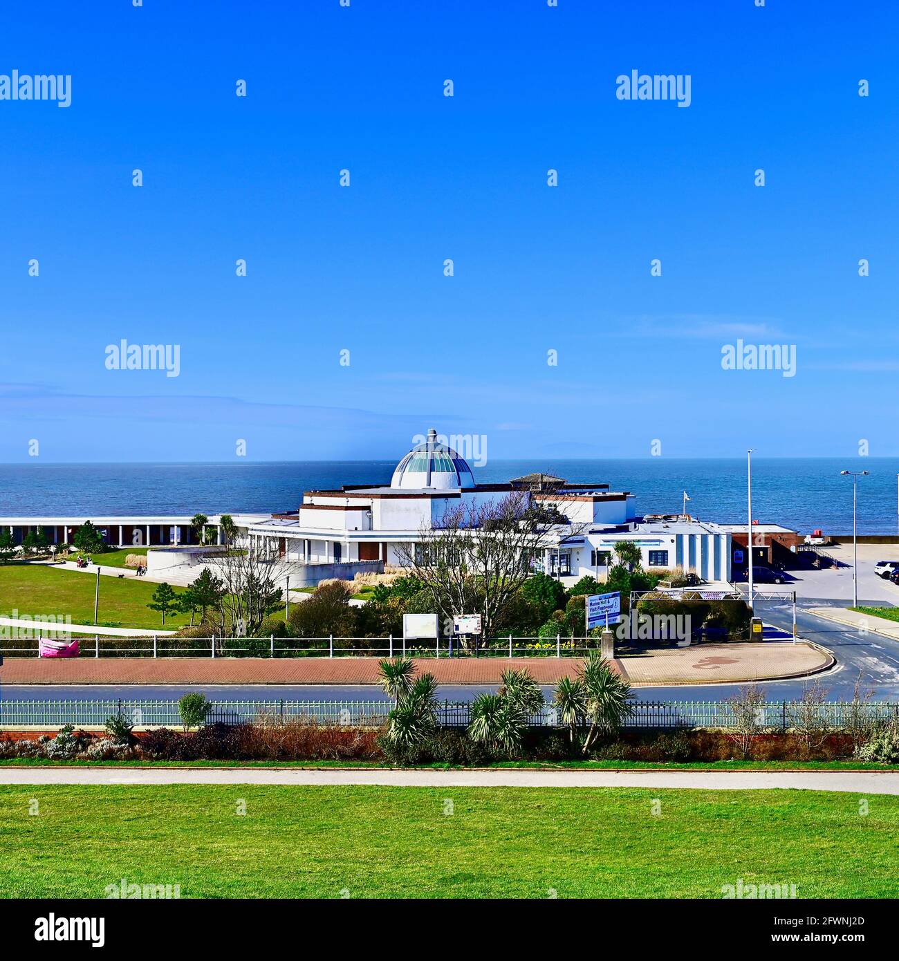 The Marine Hall Fleetwood Stock Photo - Alamy