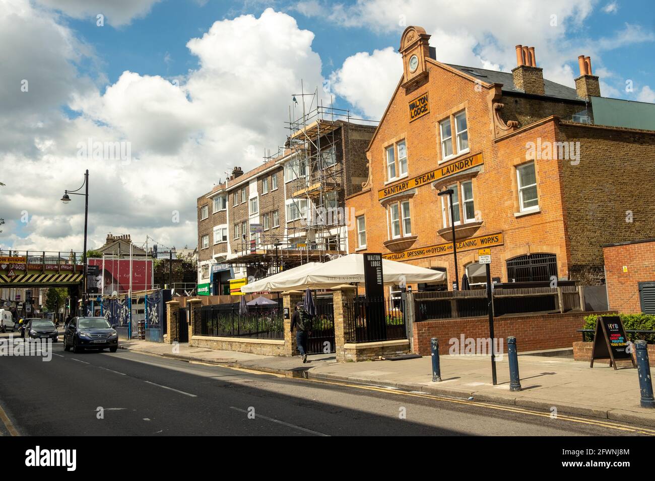Brixton Village Market exterior from Coldharbour Lane Stock Photo - Alamy