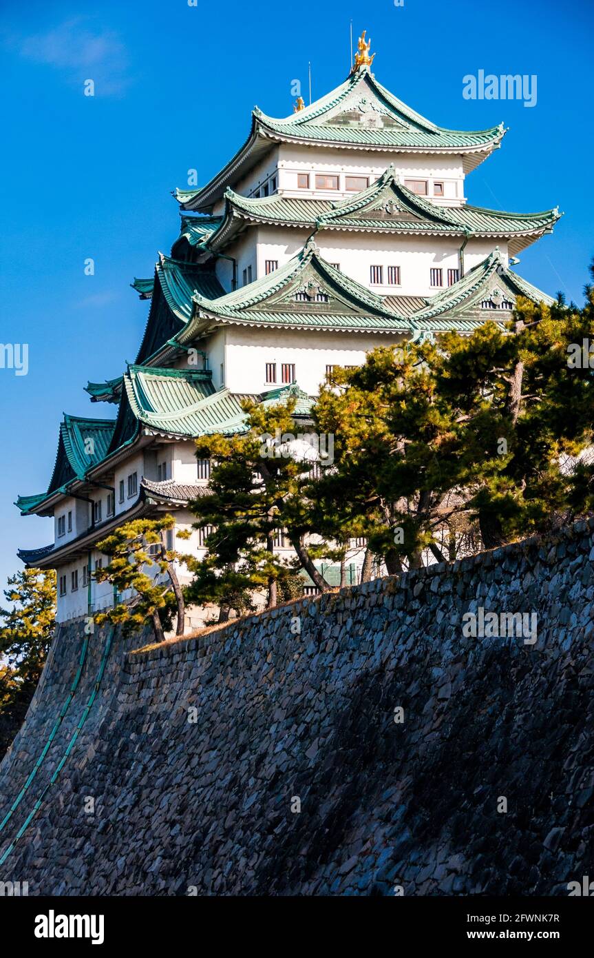 Nagoya Castle`s donjin is a post World War 2 reconstruction after the ...
