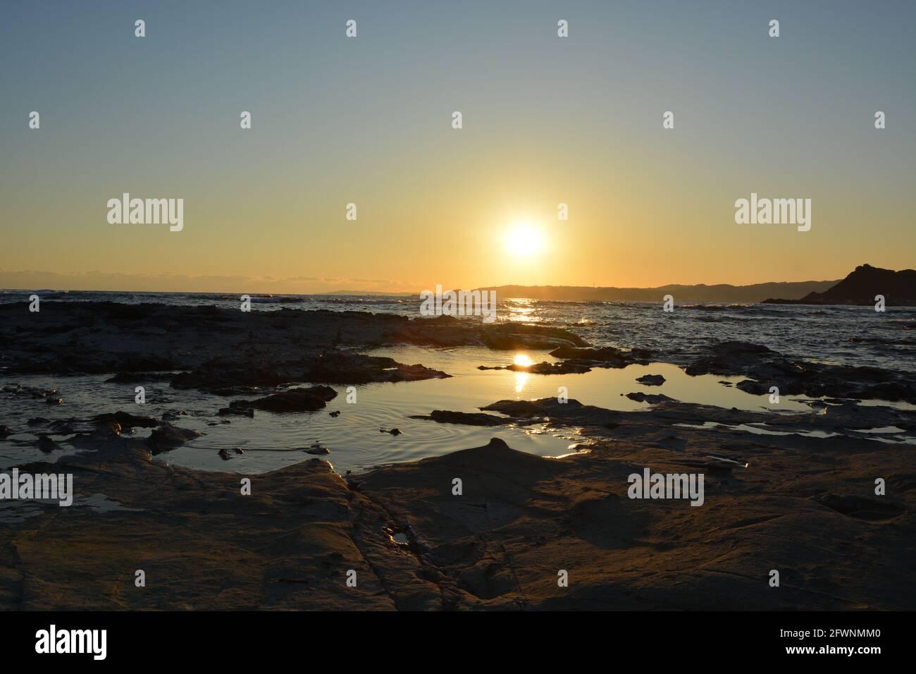 Japan Sunset Sky Sun Sea Stock Photo - Alamy