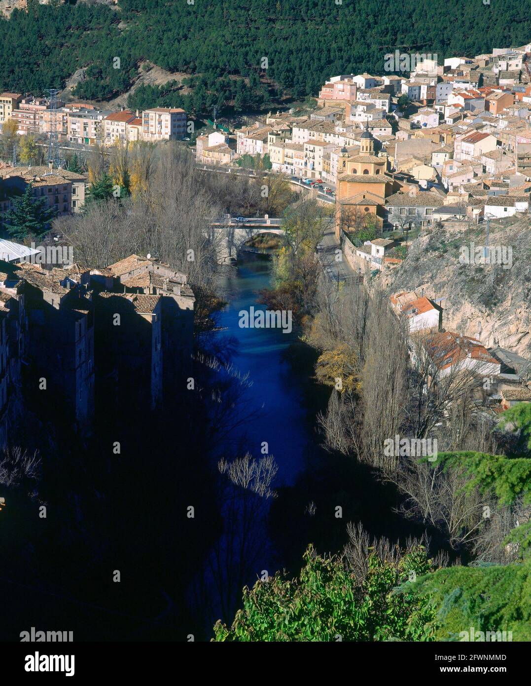 VISTA DEL JUCAR CON LA CIUDAD DESDE LA TORRE DE MANGANA. Location ...