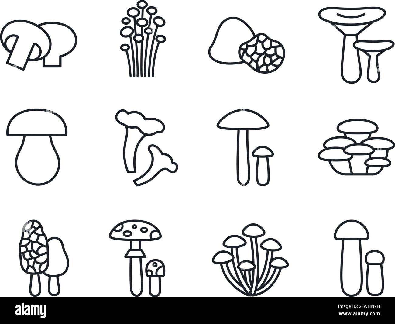 Pick up mushrooms Stock Vector Images - Alamy