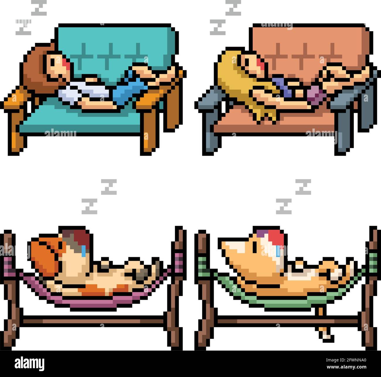 Nap woman Stock Vector Images - Alamy