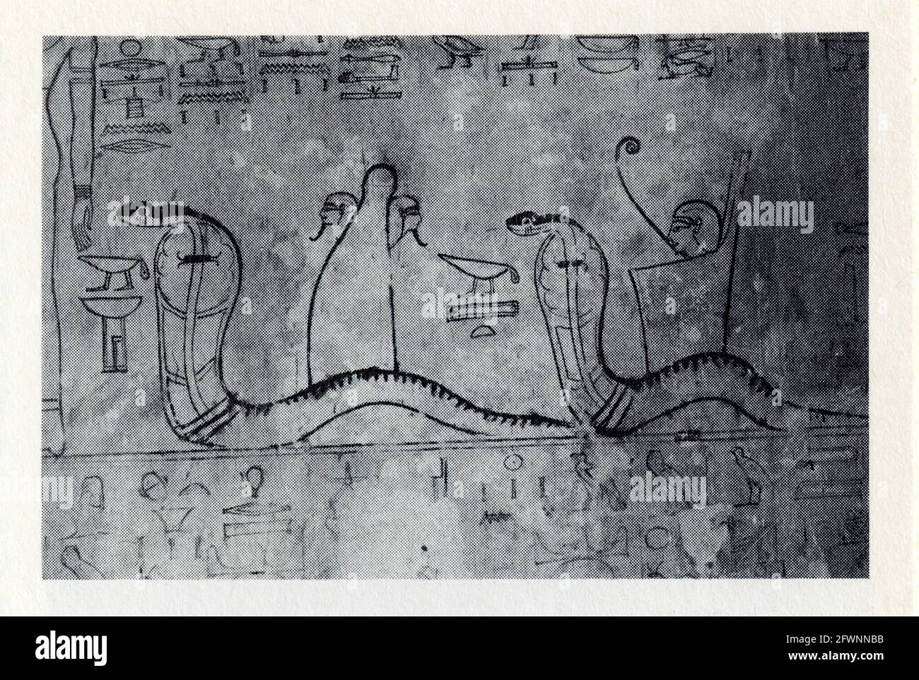 Two Serpents drawn on the wall of the tomb of Seti I have the names of ...
