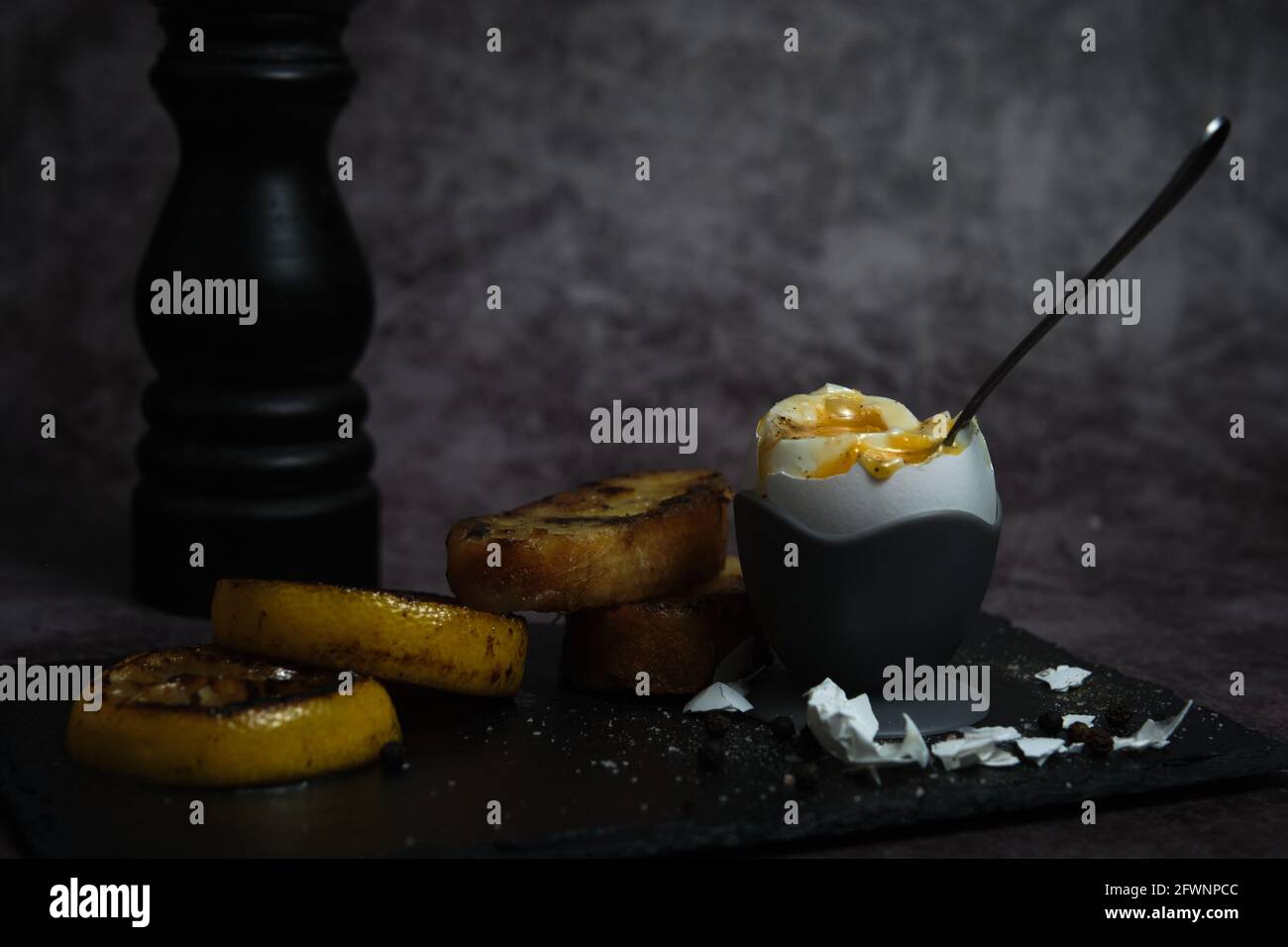 soft-boiled egg on a stand Stock Photo - Alamy