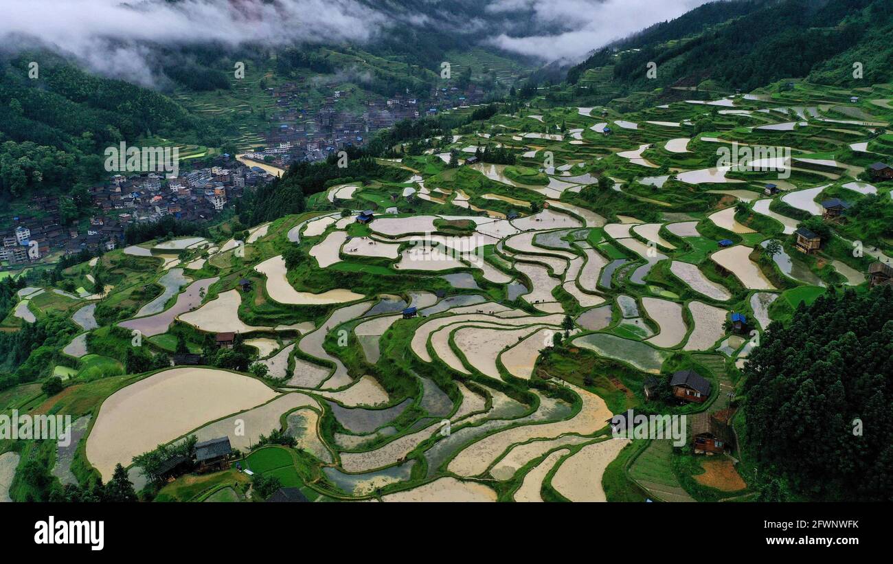 Liping, Guizhou, China. 24th May, 2021. villagers are participating in ...