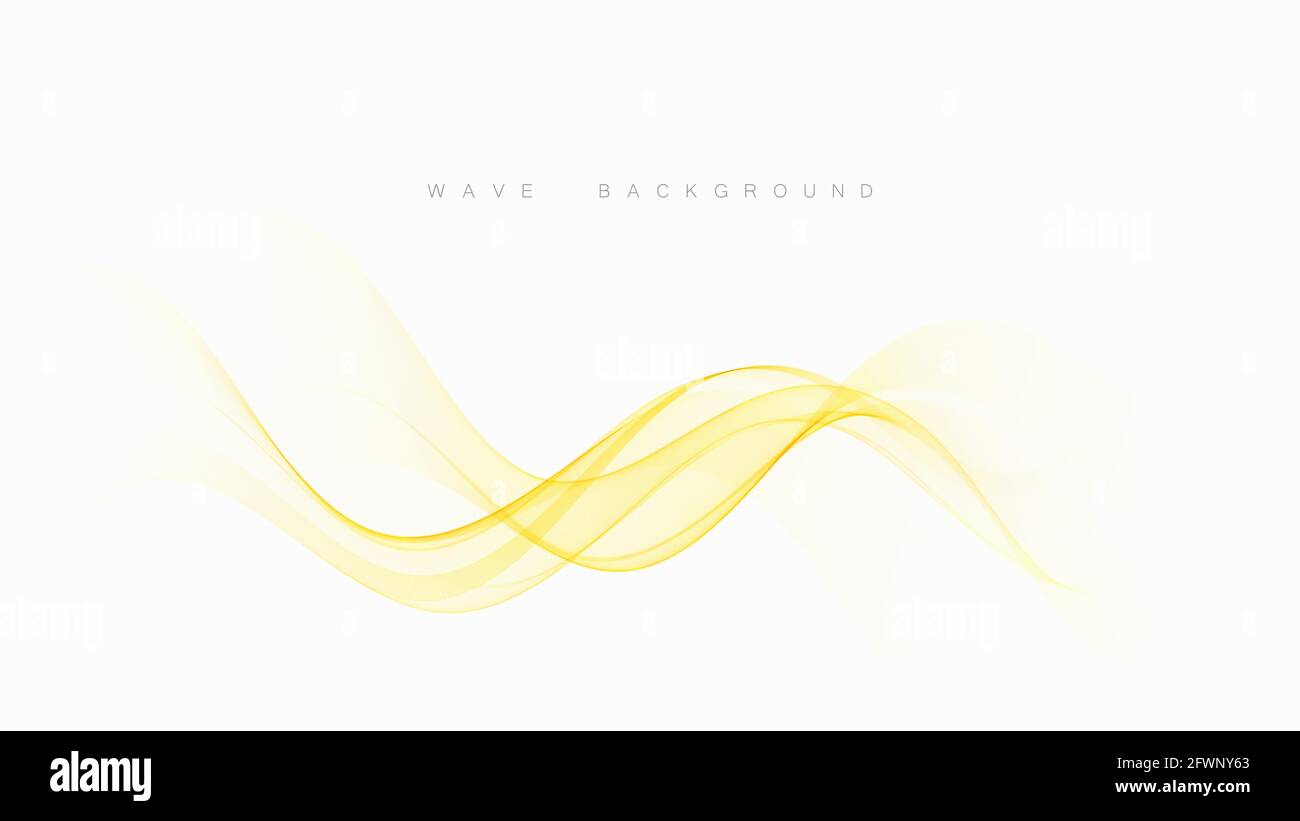 Transparent yellow flow abstract wavy shapes Template brochure, poster ...