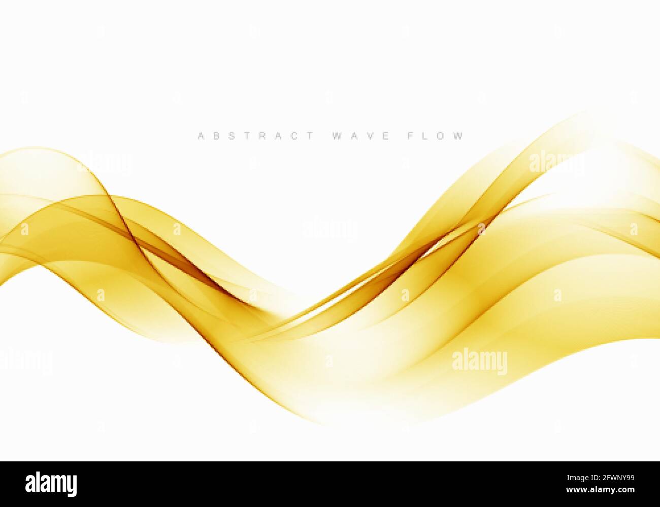 Transparent yellow flow abstract wavy shapes Template brochure, poster ...