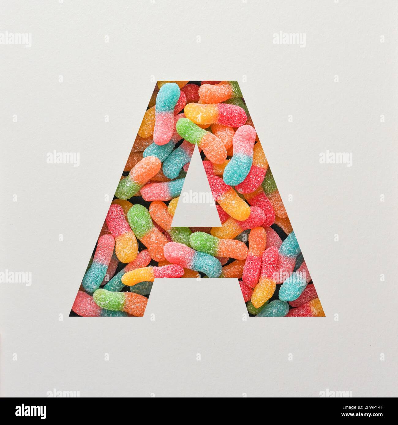 Colourful Font design, Abstract alphabet font with jelly, realistic ...