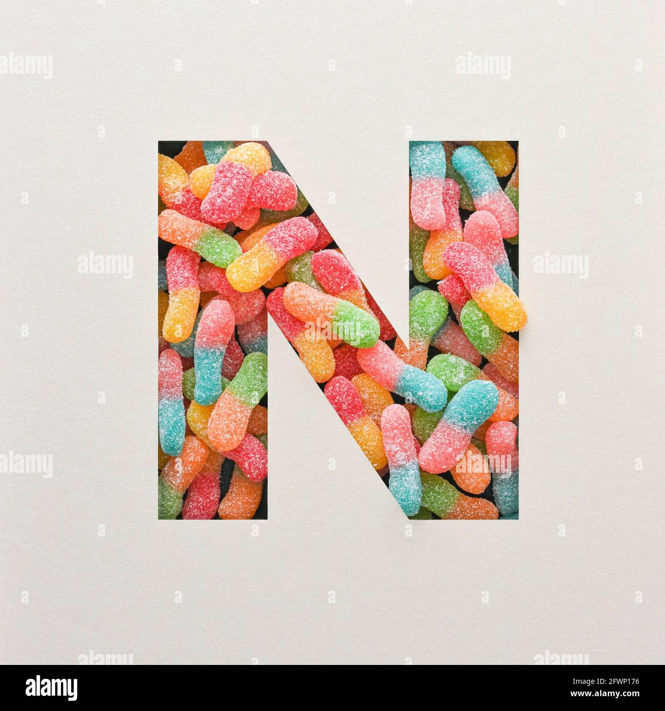 Colourful Font design, Abstract alphabet font with jelly, realistic ...