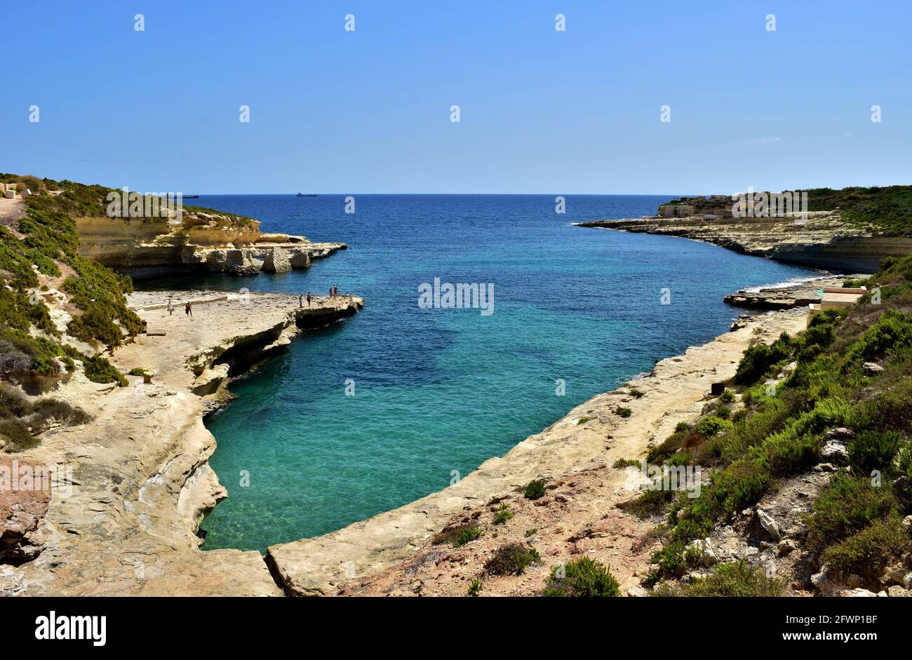DELIMARA, MARSAXLOKK, MALTA - Sep 15, 2015: The beautiful bay of ...