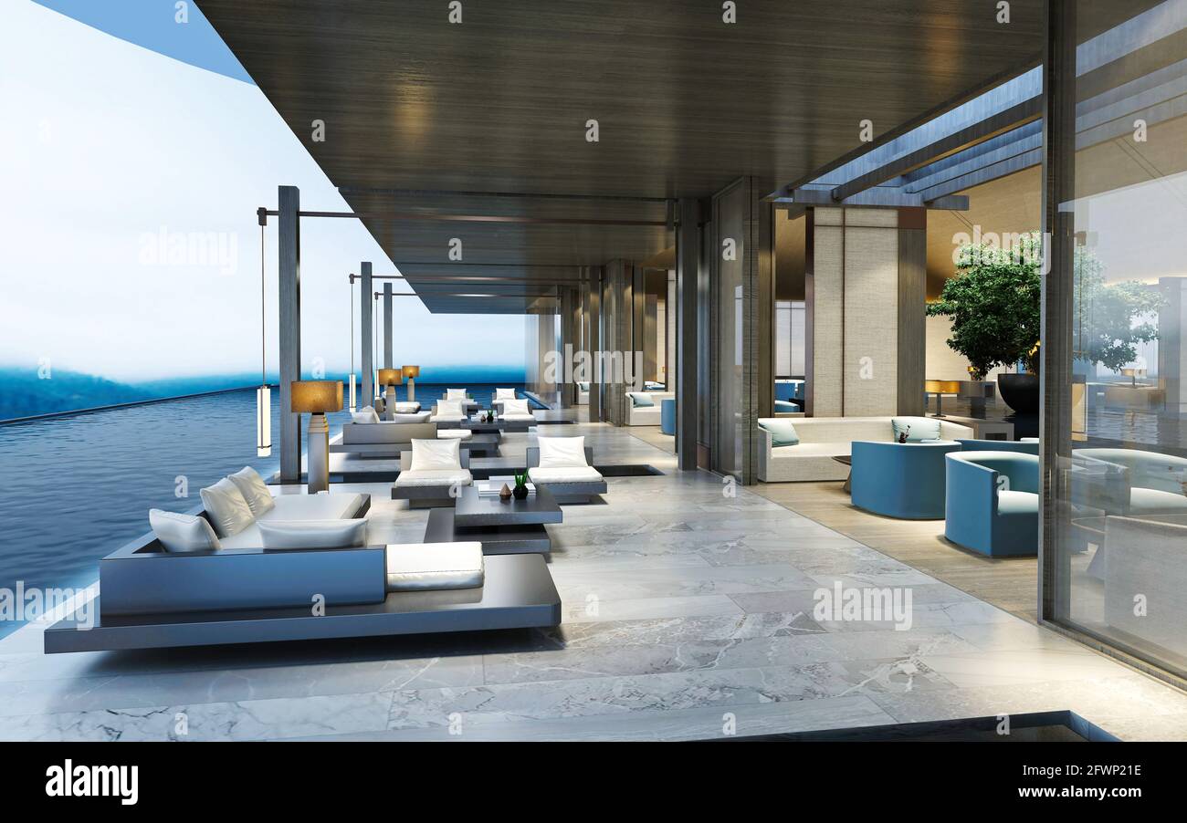 Interior design beautiful terrace lounge hi-res stock photography and ...