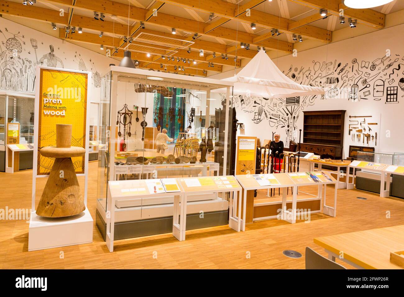 Interior of the Gweithdy ('Workshop') 2018 Oriel Clore Gallery at the ...