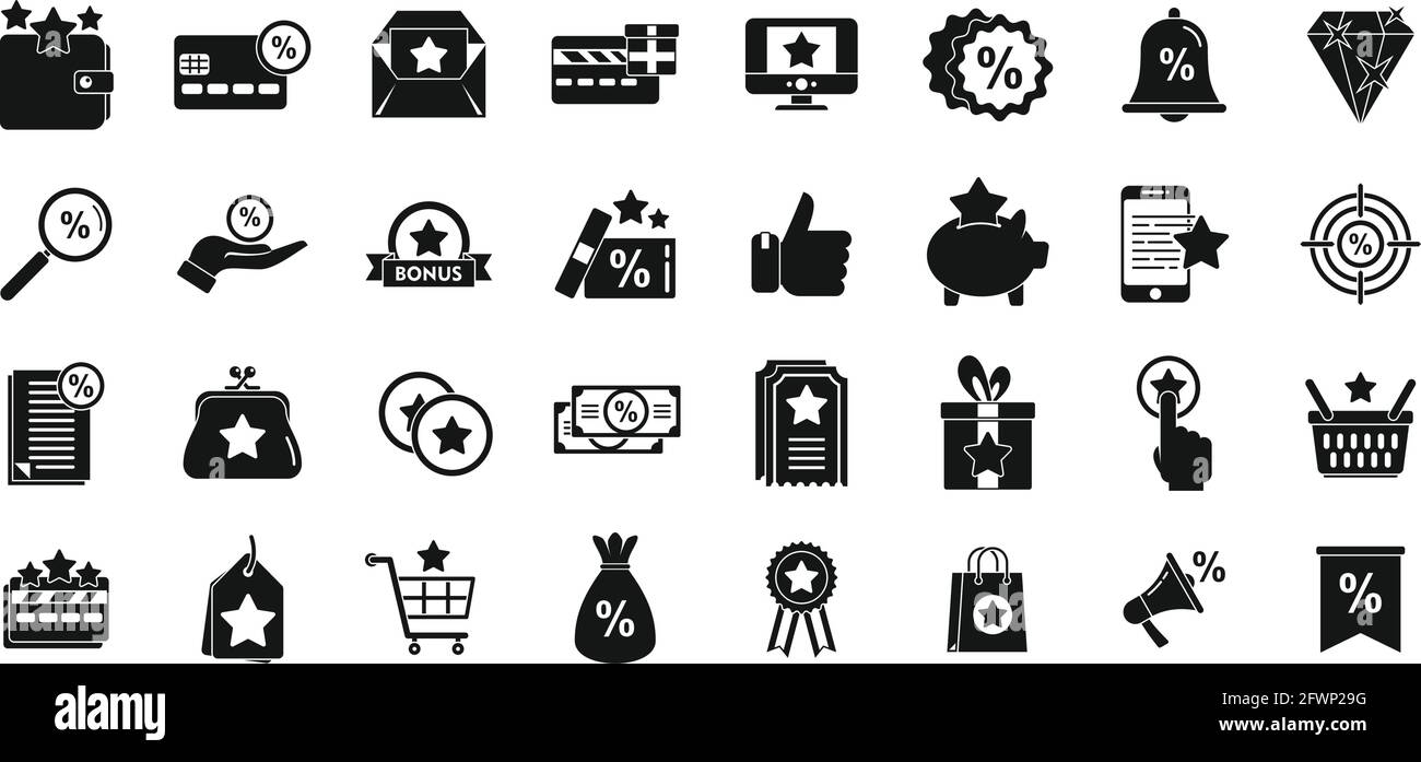 Bonus level icons set, simple style Stock Vector Image & Art - Alamy