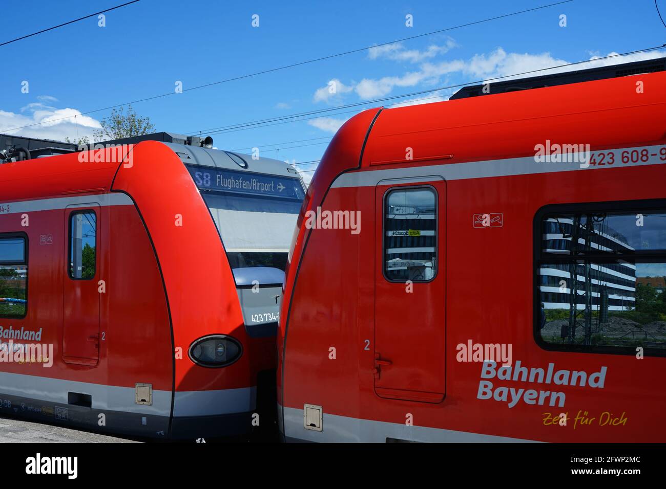 Airport Suburban railway (S8) in Munich to Munich Airport Stock Photo ...