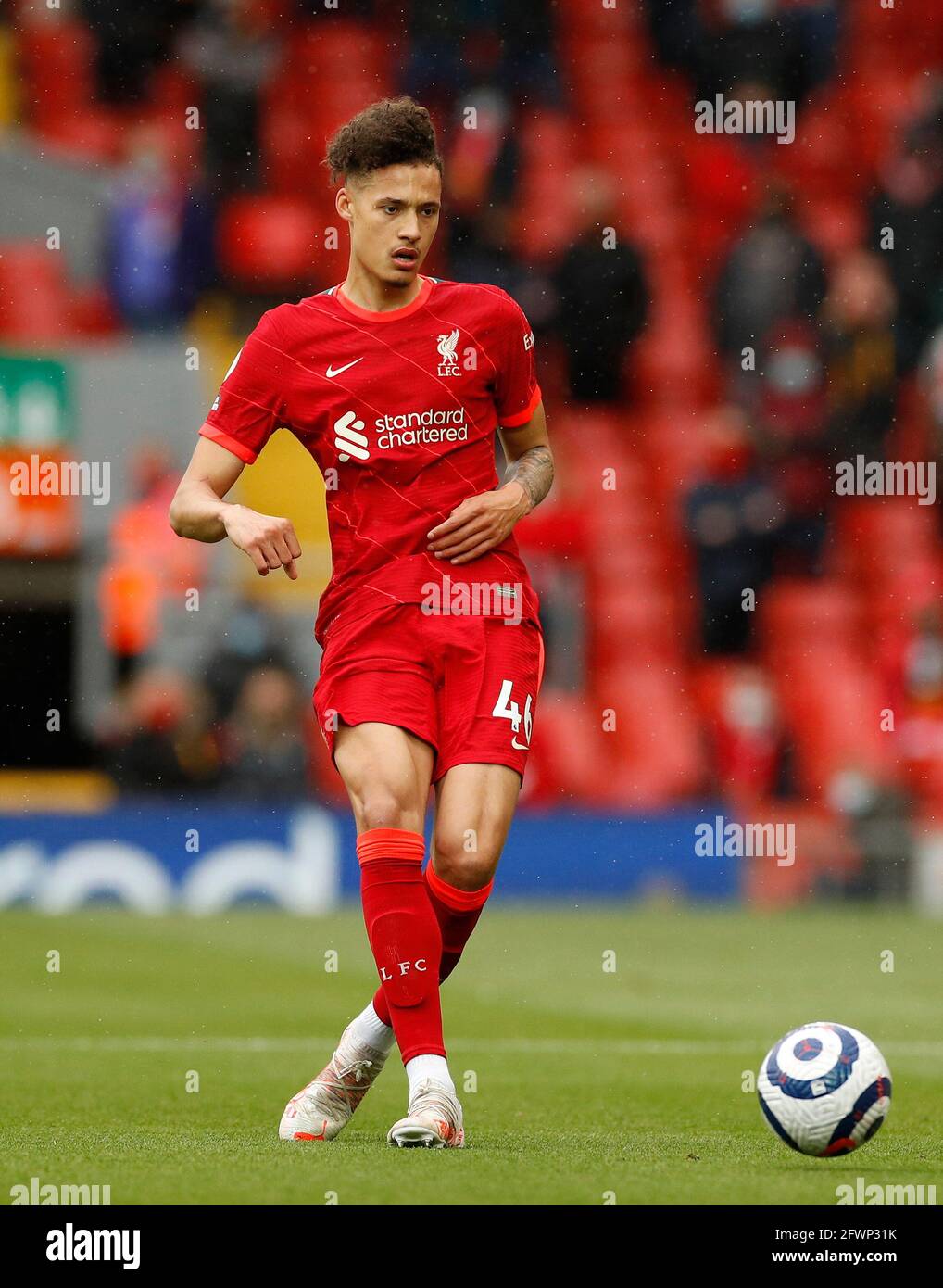 Liverpool's Rhys Williams during the Premier League match at Anfield ...