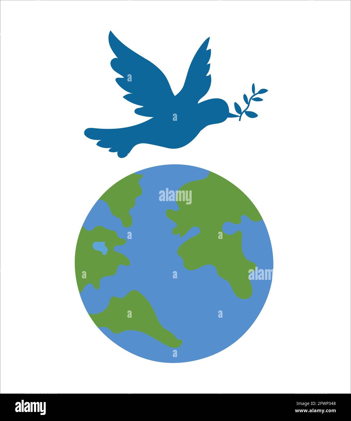 Earth globe peace love Stock Vector Images - Alamy