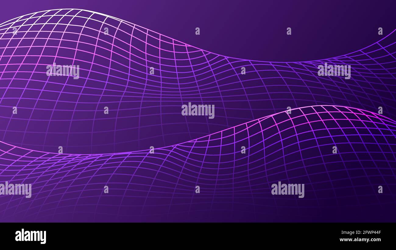 Wavy Net on Violet Background. Vector illustration Stock Vector Image ...