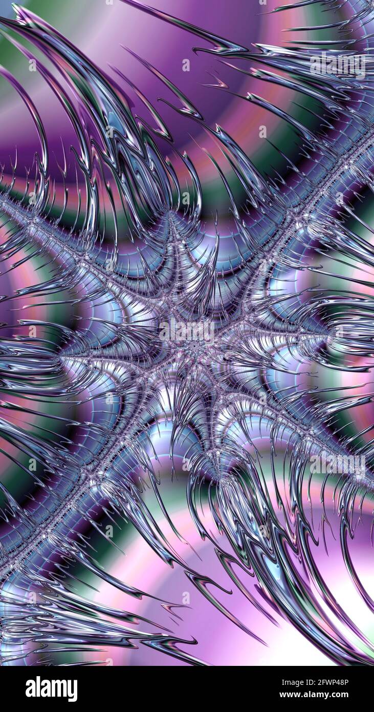 Ornate colourful and digitally generated 3D background Stock Photo - Alamy