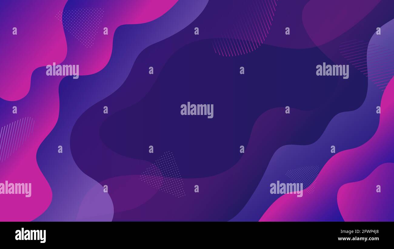 Modern Gradient Violet Background with Liquid Shapes. Vector ...
