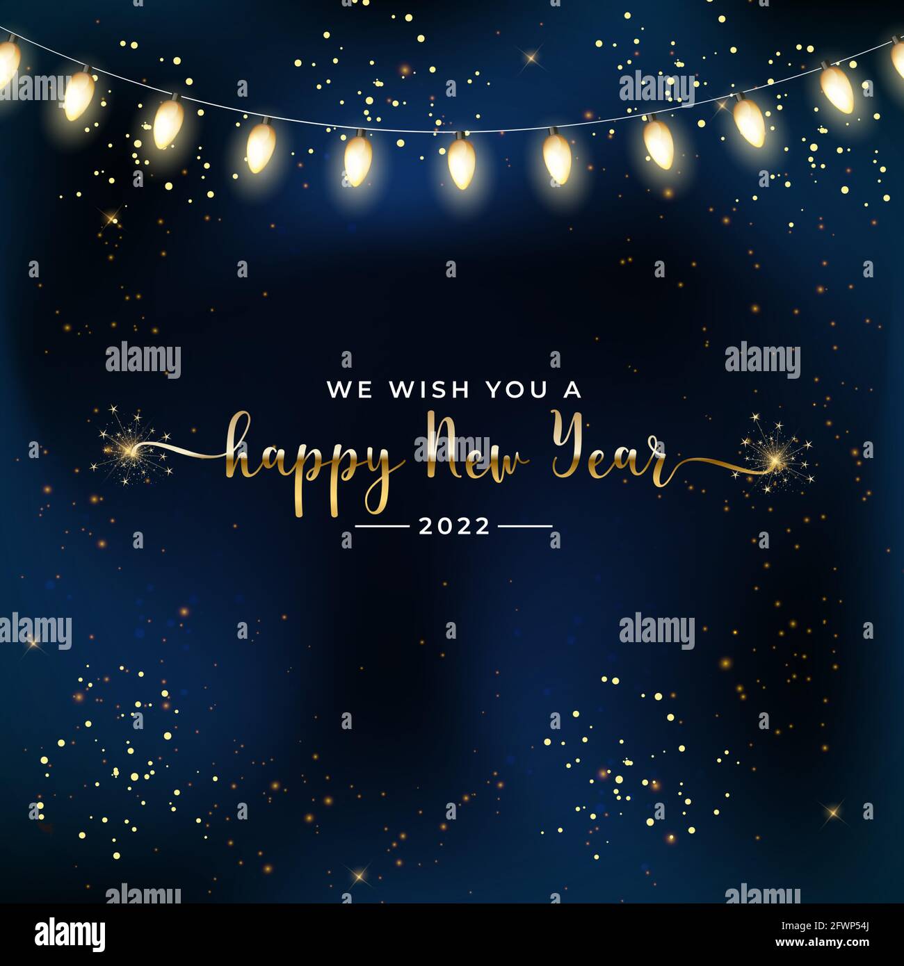 Happy 2022 New Year Greeting Card. Vector Illustration Stock Vector ...