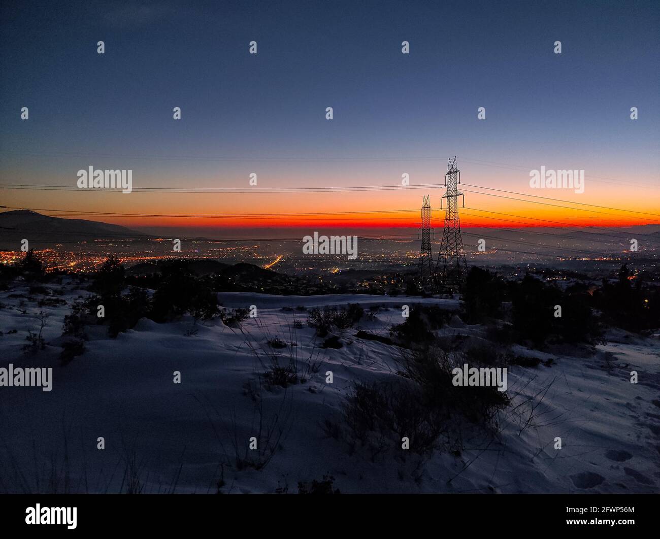 Red sunset athens hi-res stock photography and images - Alamy