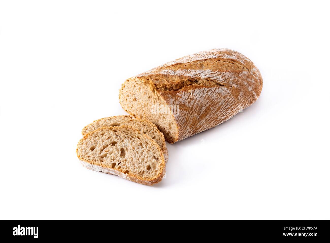 Fresh baked bread isolated on white background Stock Photo - Alamy