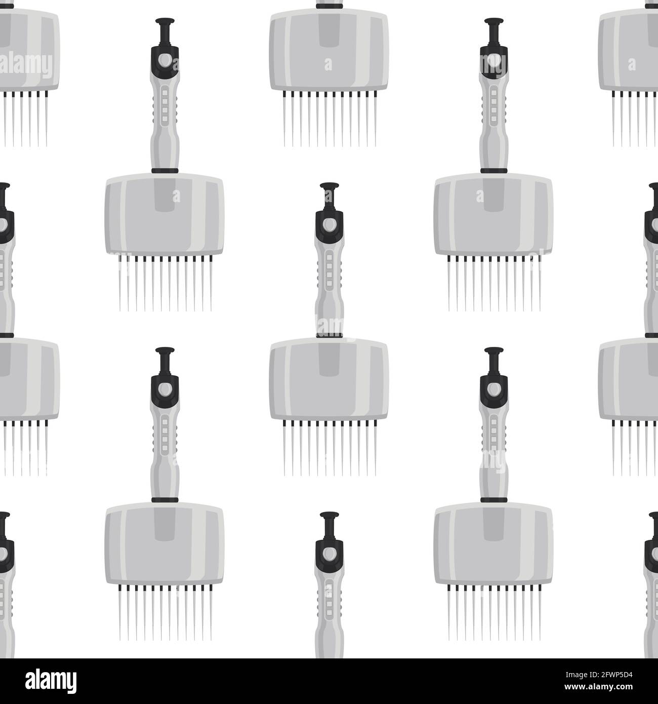 Abstract seamless medical pipette, dropper for laboratory on white ...