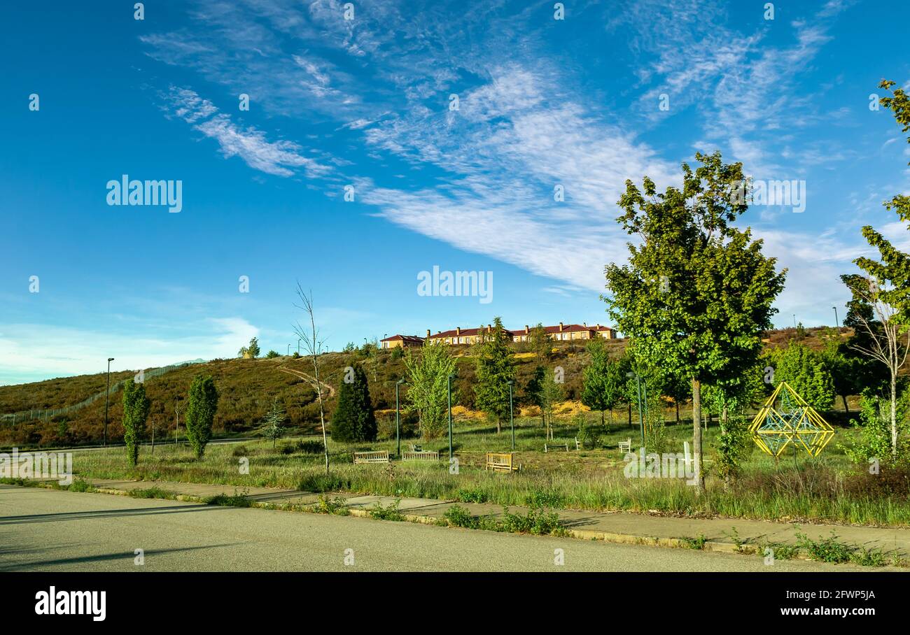 Suburban neighborhood in the nature Stock Photo - Alamy
