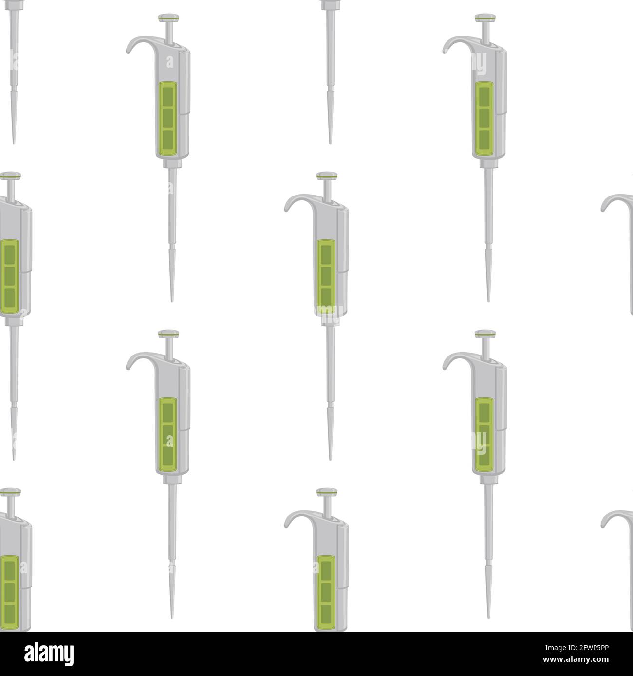 Abstract seamless medical pipette, dropper for laboratory on white ...