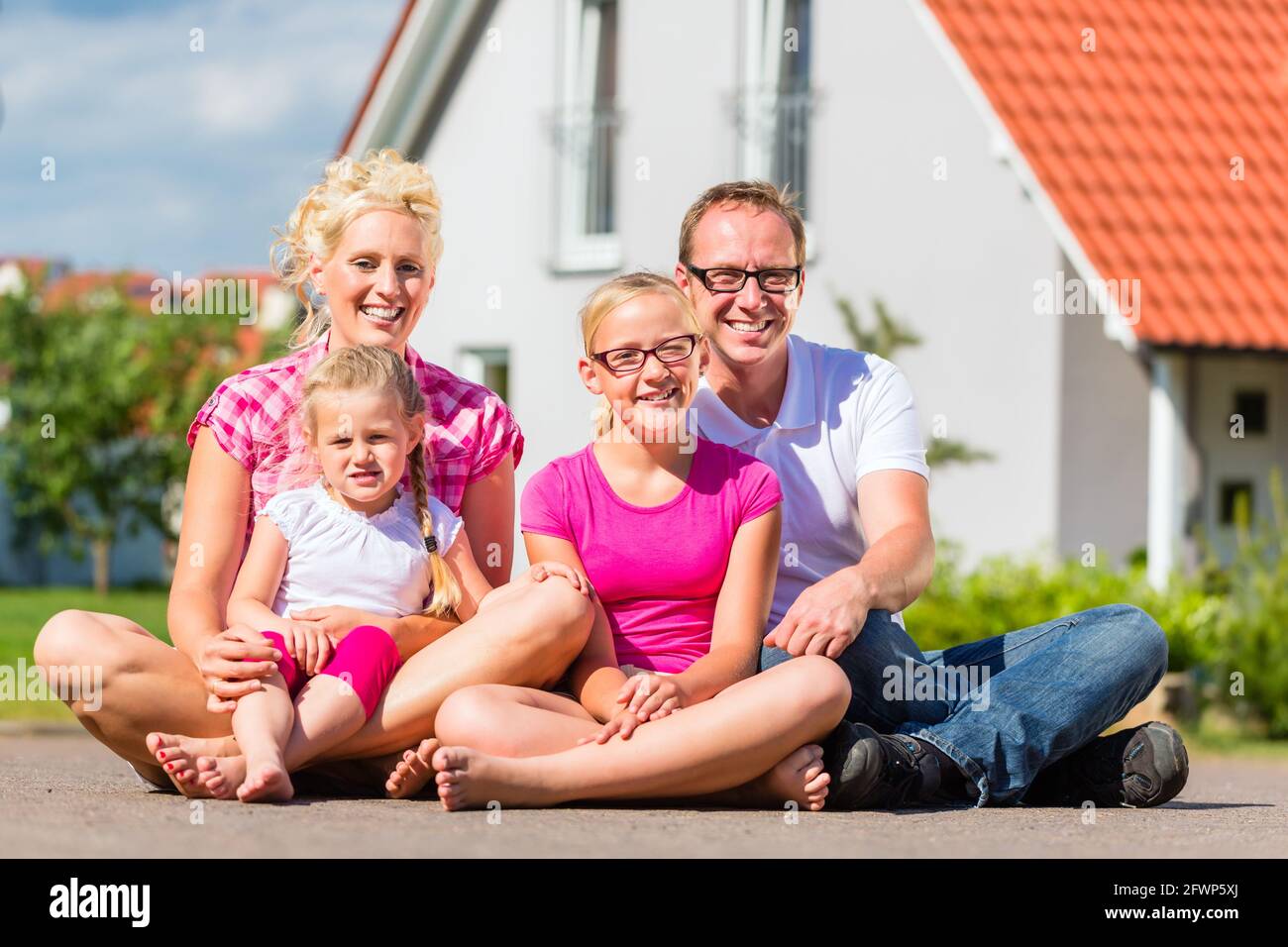 Girls suburban housing estate hi-res stock photography and images - Alamy